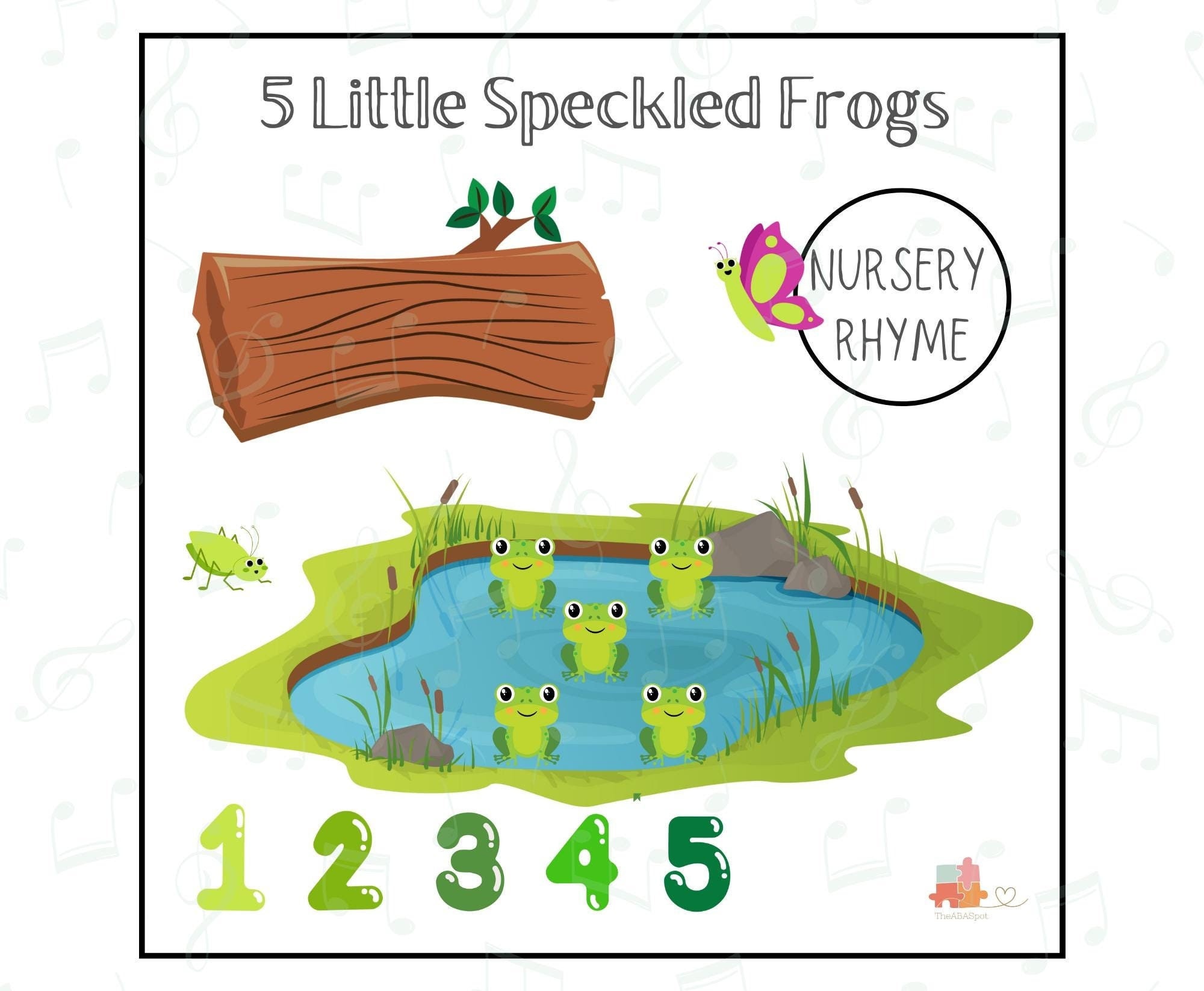 5 Little Speckled Frogs | Nursery Rhyme | Interactive Songs for Kids ...