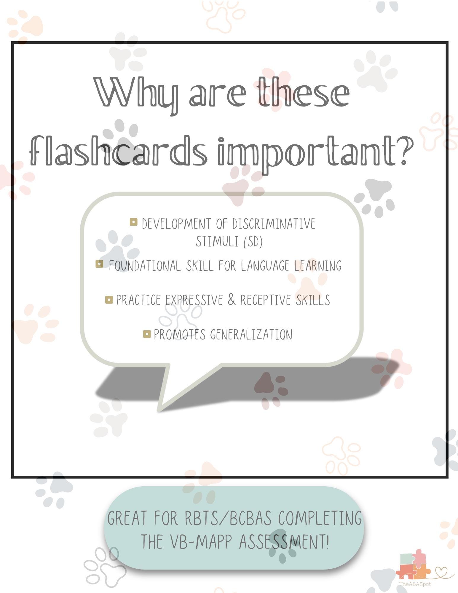 Animal Flashcards | VB-MAPP Assessment Tool | ABA Materials | Learning ...