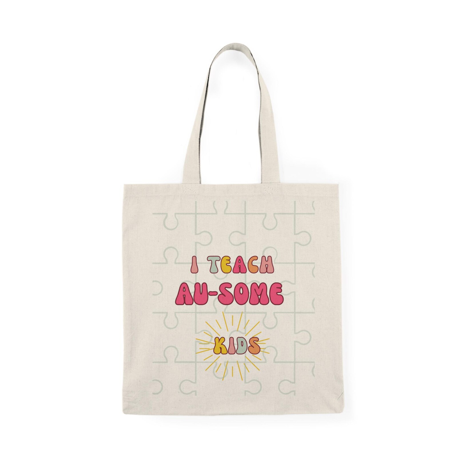 ABA Therapist Appreciation Tote Bag | "i Teach Au-some Kids" Design - Etsy