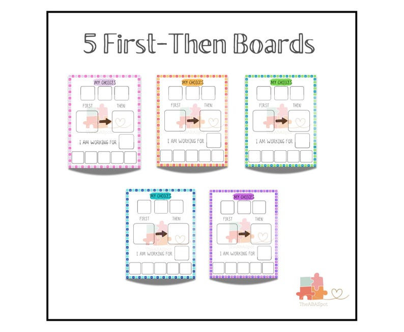 Autism Visual Schedule First-then Board | ABA Tool (PDF) - Etsy