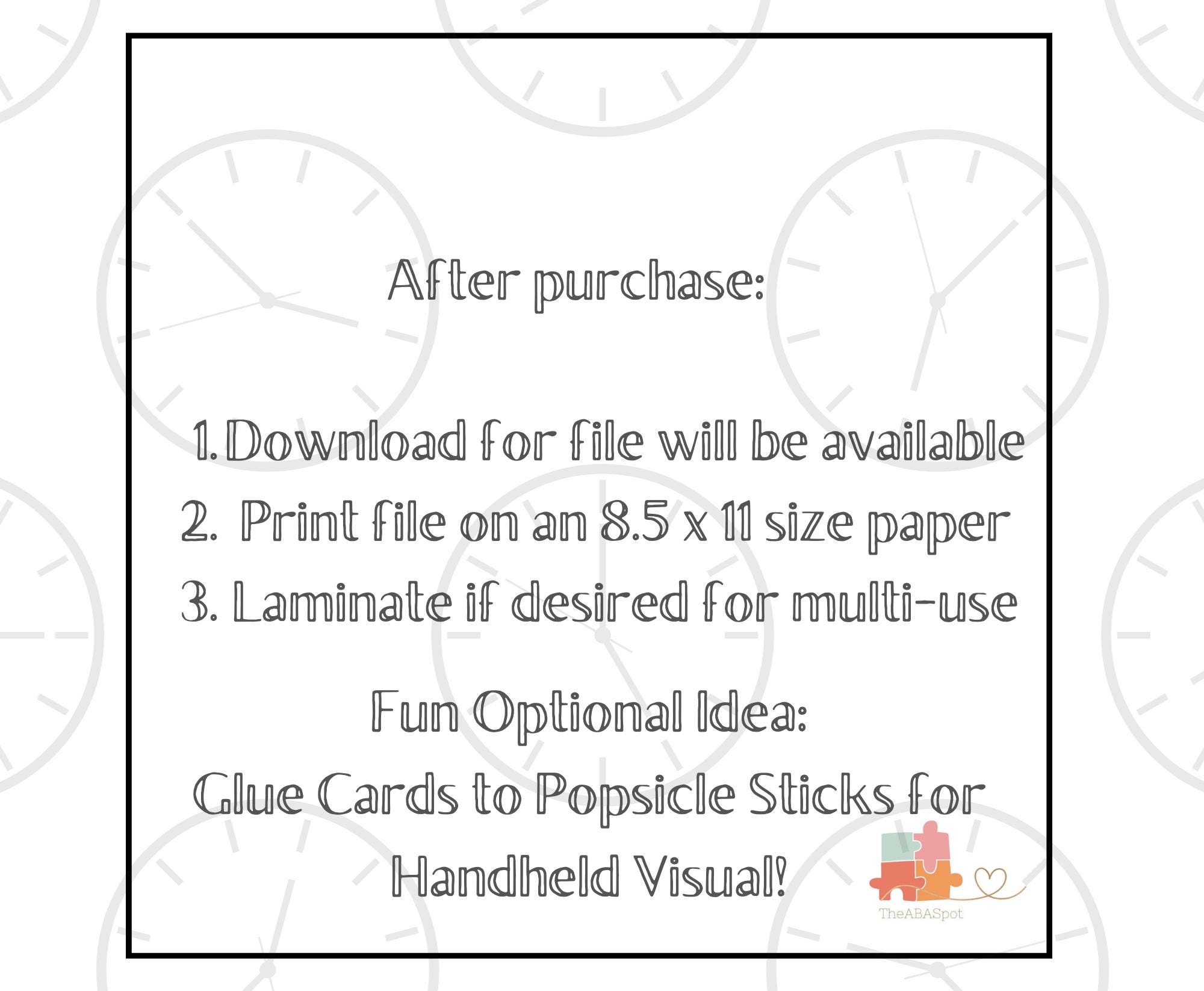 Visual Timer Countdown Flashcards | Countdown Cards | Activity ...