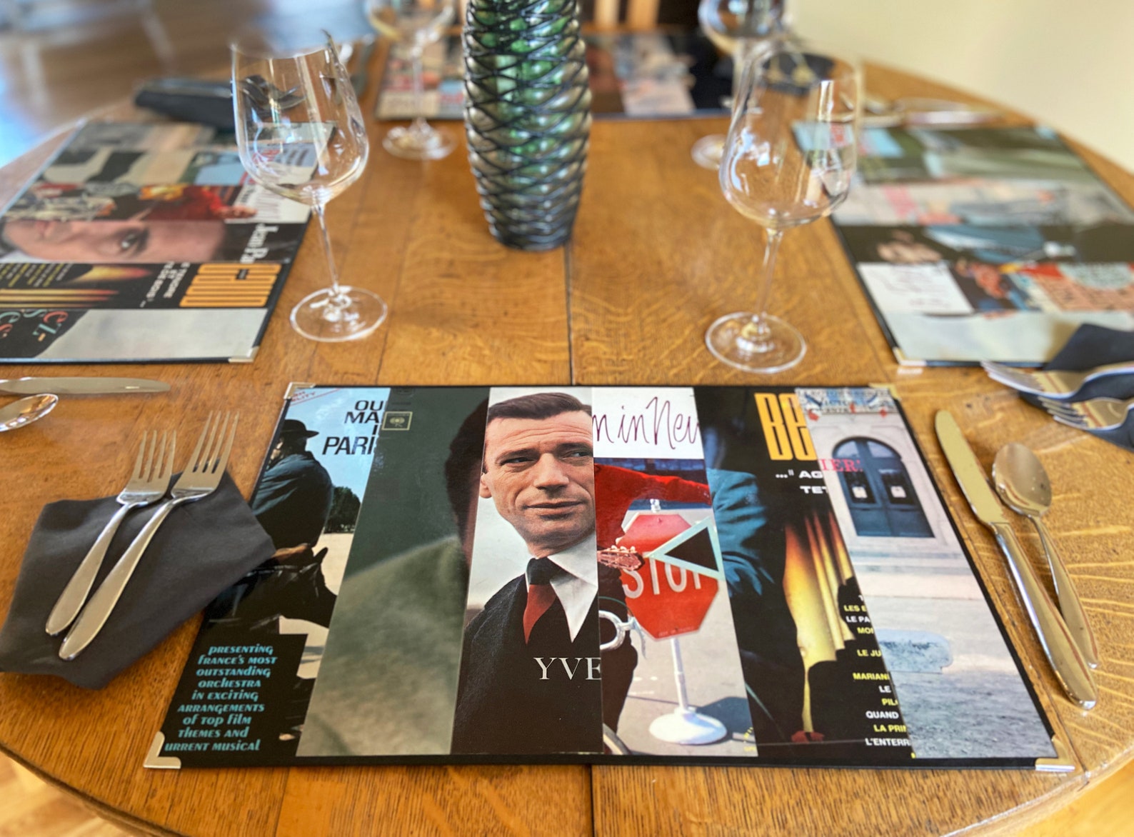 Vintage FRENCH BON JOUR! - Four Placemats Made From 1960s French ...