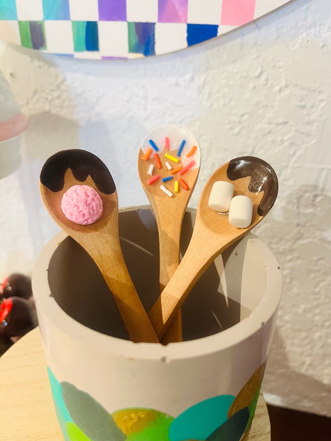 Wooden Spoon Decor 3 Pack, Tier Tray Decor, Ice Cream Decor - Etsy