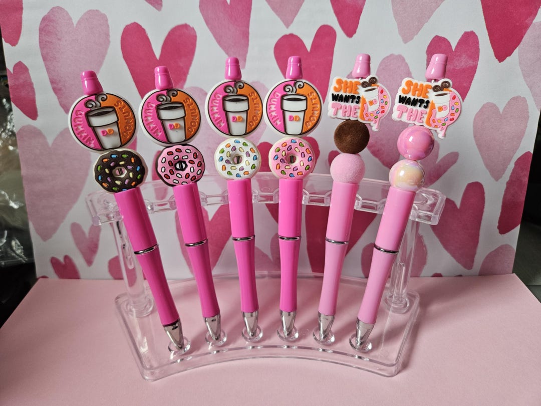 Duncan Donuts Pens, Beaded DD Gift, Coffee Lovers Pen - Etsy