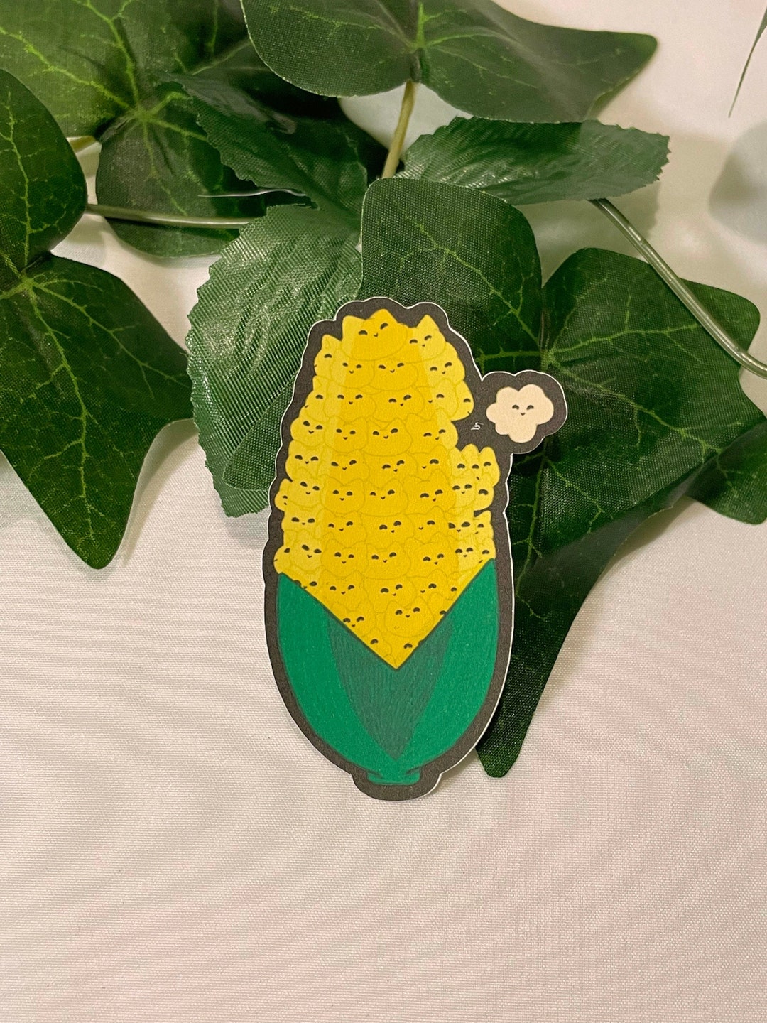 Corn Cat Sticker - Etsy