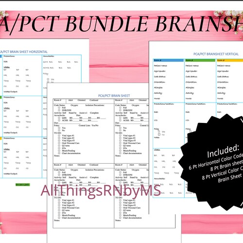 CNA/PCT Work Sheet | Etsy