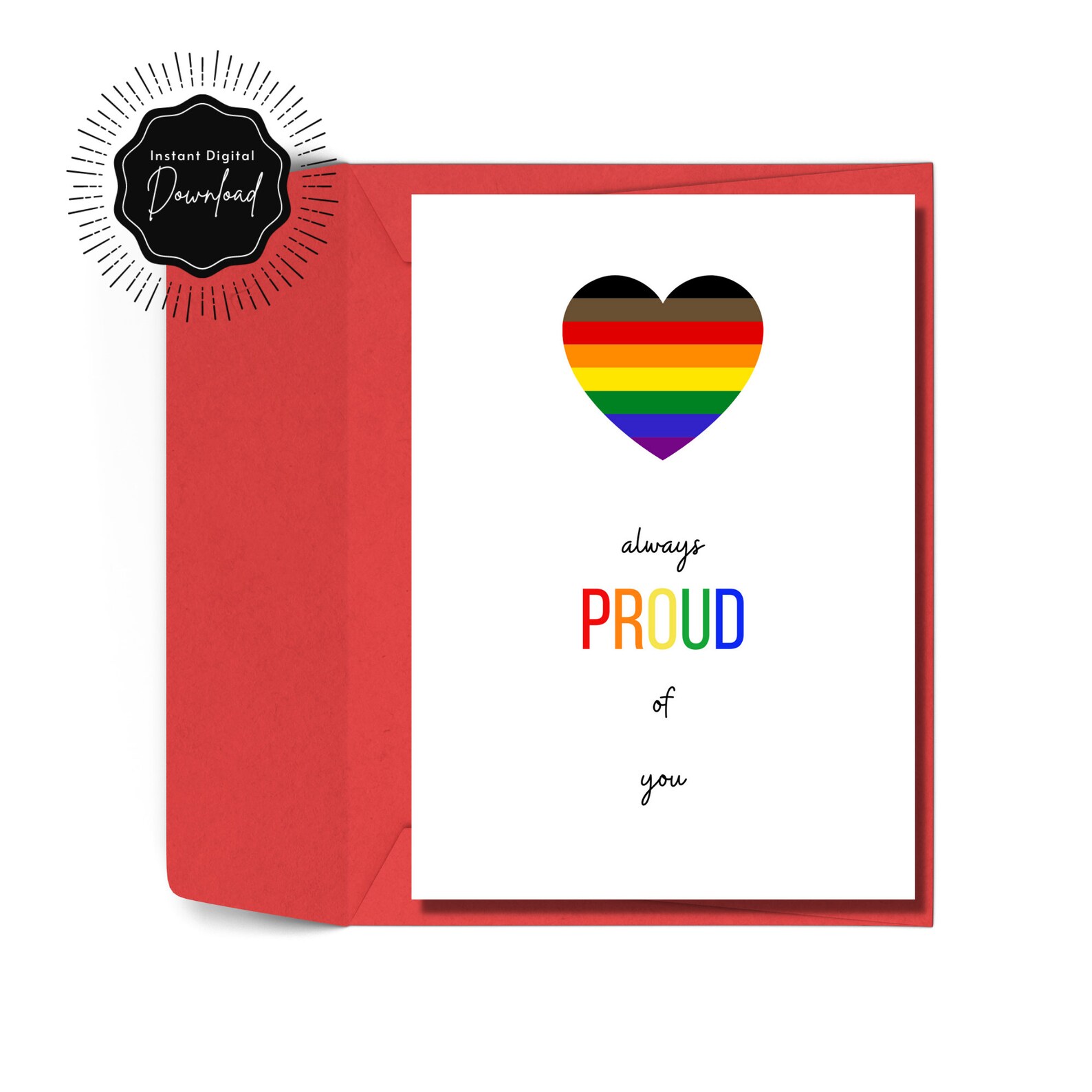 Always Proud Of You Pride Celebration Printable Card Graphic | Etsy