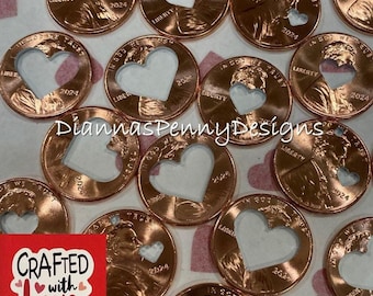 Lucky Penny With Heart Cut Out - Etsy