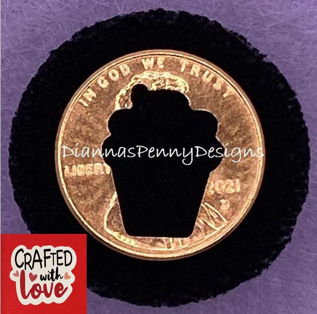 FOR CHARITY Lucky Penny Cut Out CUPCAKE Penny Cutout Charms Birthday ...