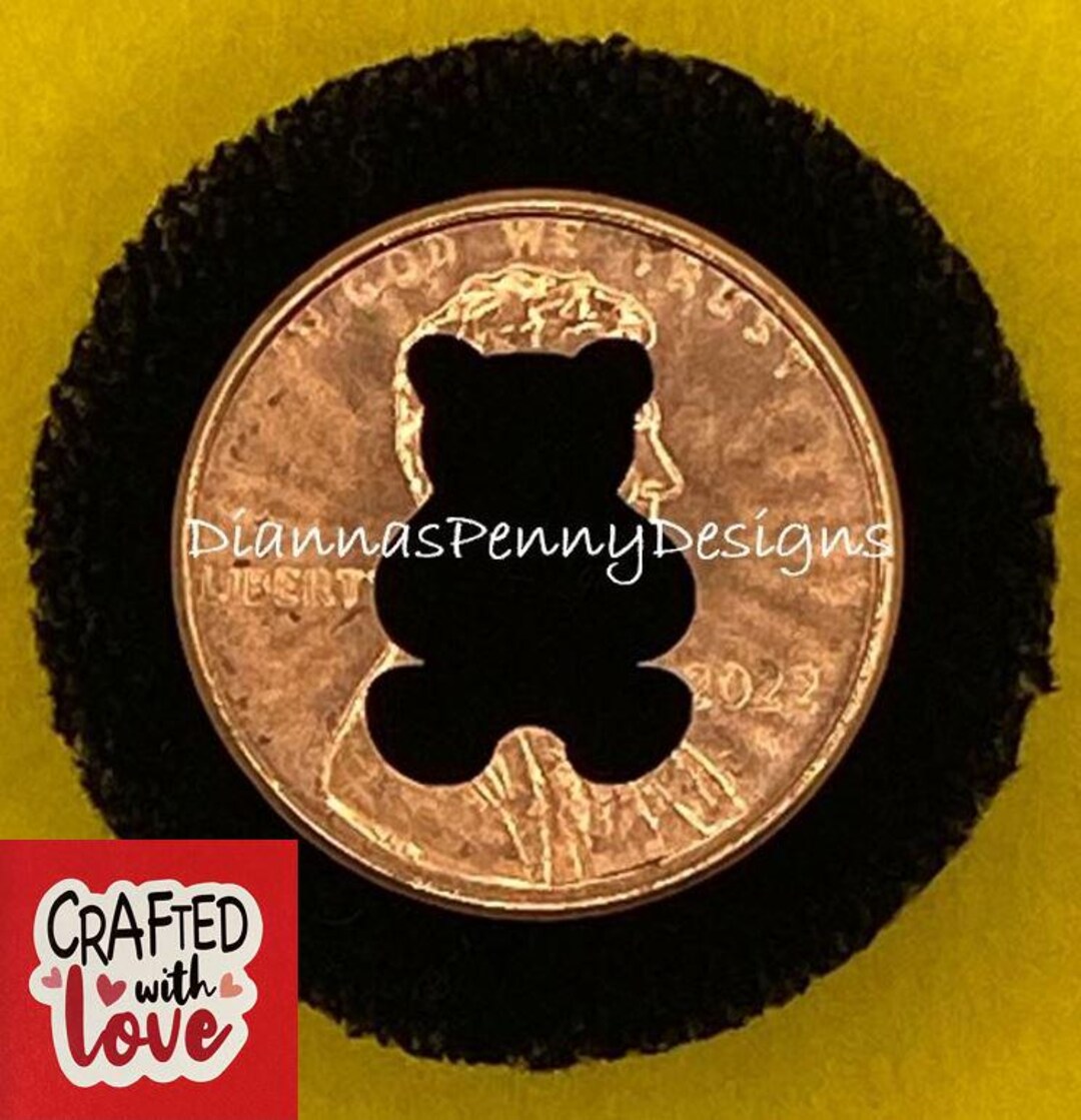 FOR CHARITY Lucky Penny Cut Out BEAR Penny Cutout Charms Baby Shower ...