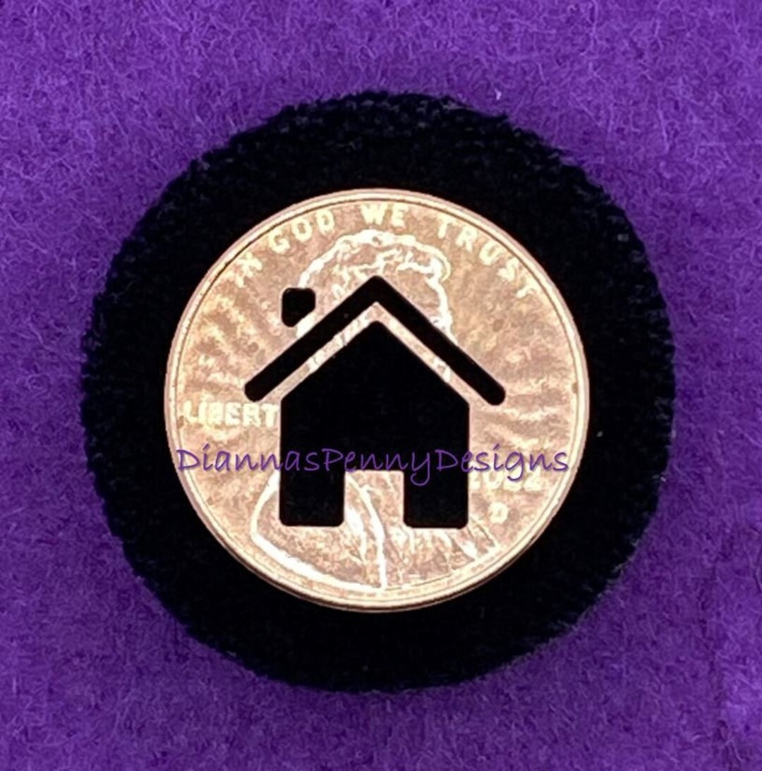 CHARITY Lucky Penny Cut Out HOUSE Penny Keepsake Unique REALTOR Penny ...