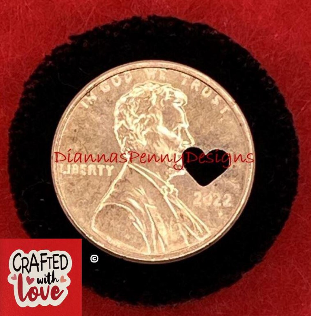 FOR CHARITY Lucky Penny Cut Out Heart TINHRT Penny Cutout Charm ...