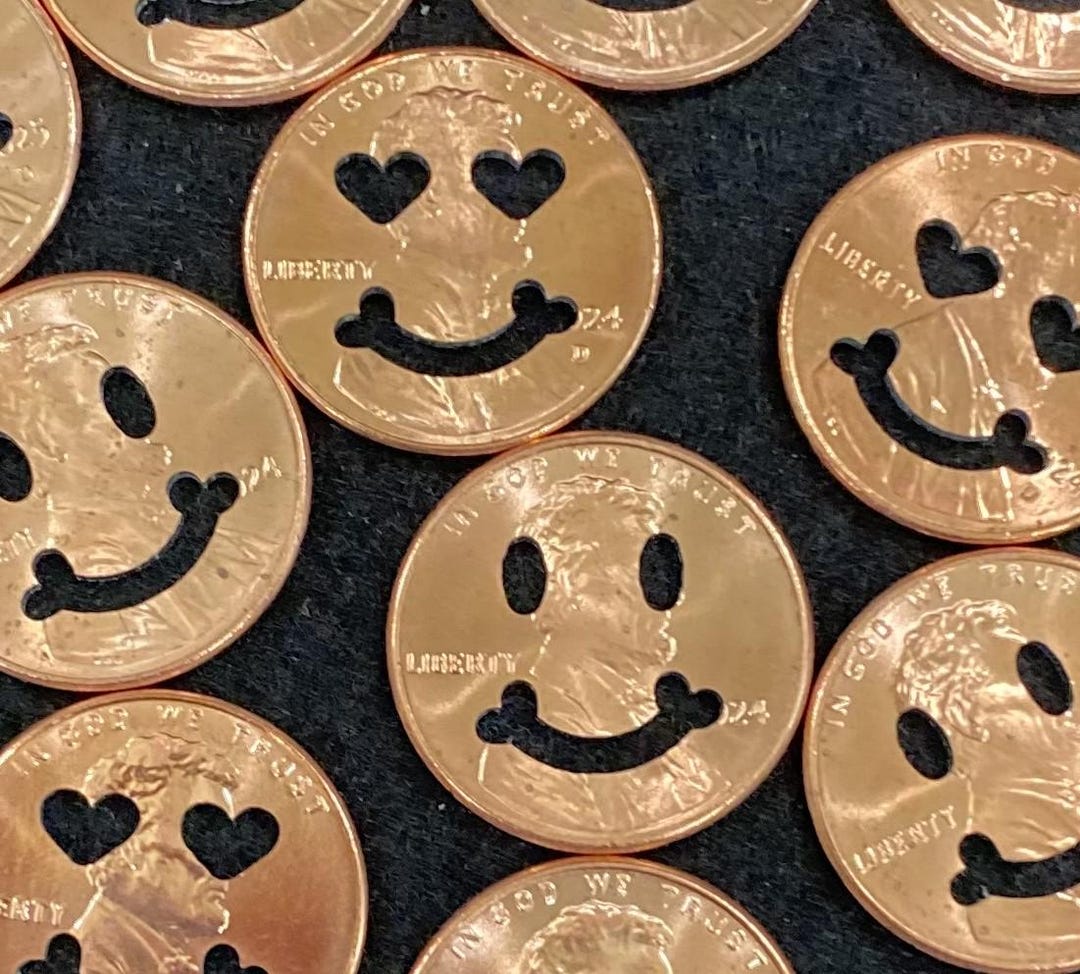 25+ Penny Cutout SMILE FACE Design, Crafted With Love for Charity - Etsy