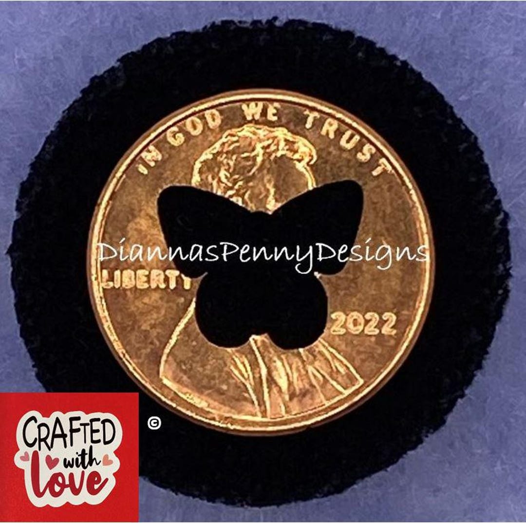 FOR CHARITY Lucky Penny Cut Out BUTTERFLY Penny Cutout Charms Bear ...