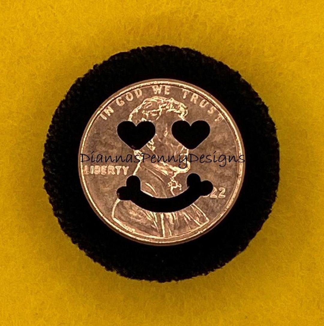 CHARITY Lucky Penny Cutout SMILEY FACE Penny Memorial Friendship Unique ...