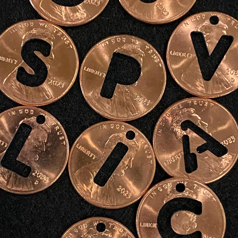 Penny Charm - Etsy