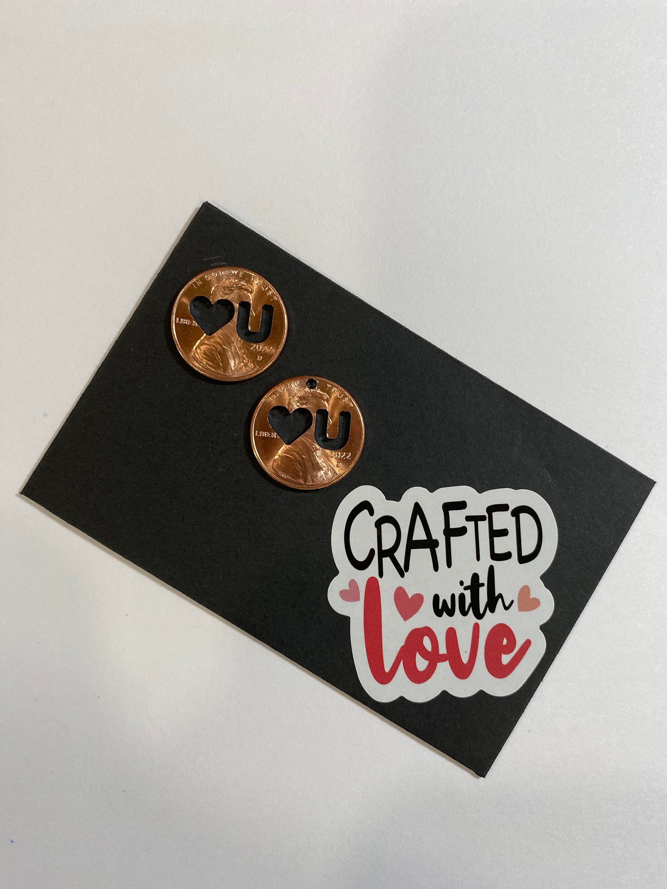 CHARITY Lucky Penny Cut Out HEART Cutout Penny Charm Keyring - Etsy