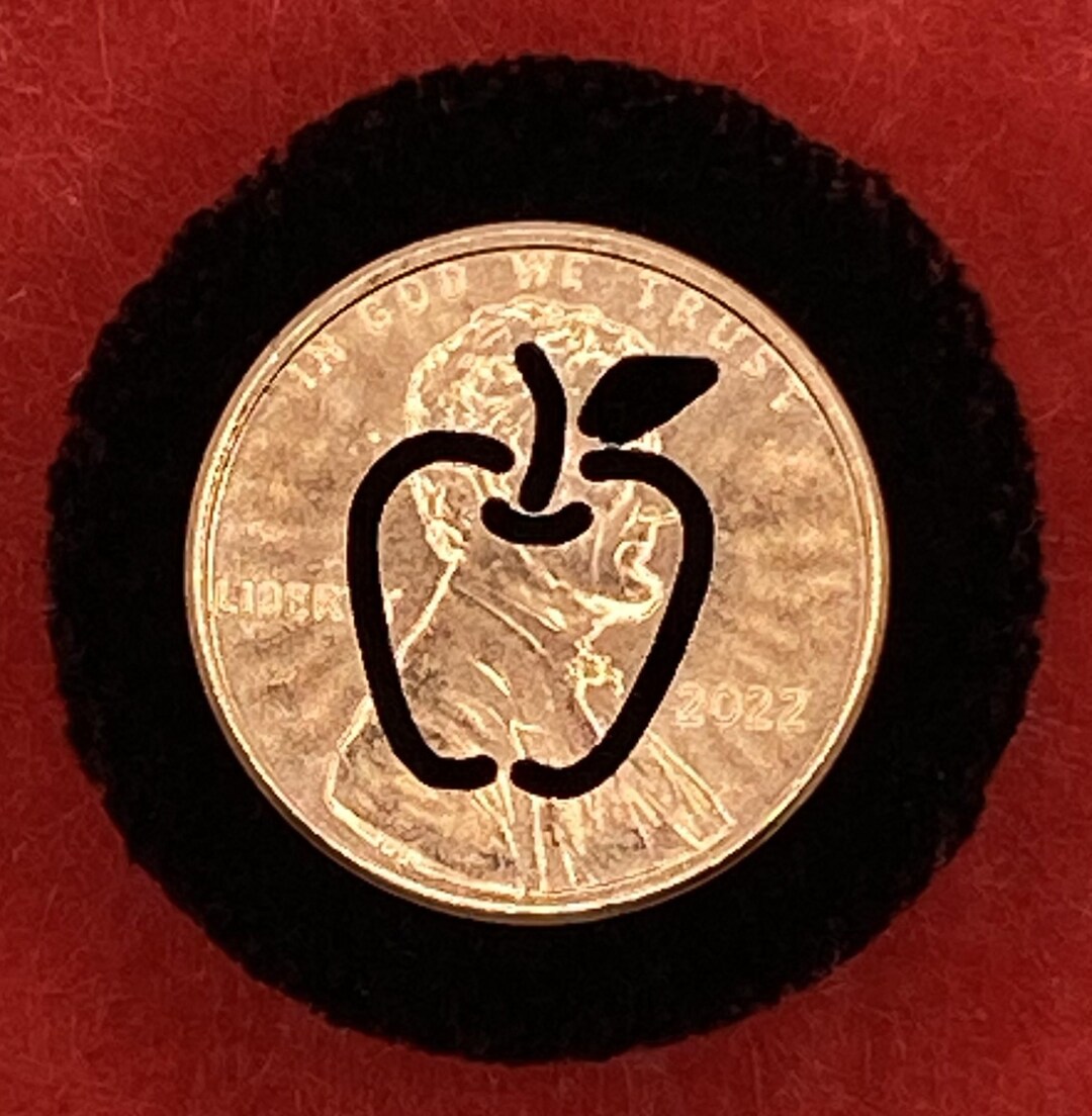 FOR CHARITY Lucky Penny Cut Out APPLE Penny Cutout Charms Teacher ...