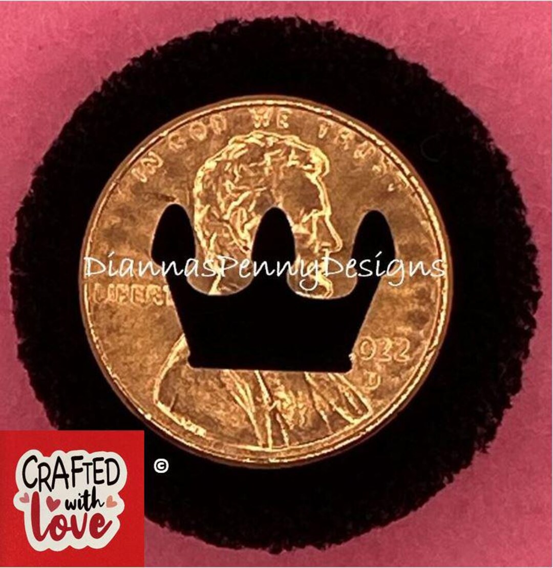FOR CHARITY Lucky Penny Cut Out CROWN Penny Cutout Charms Baby Shower ...