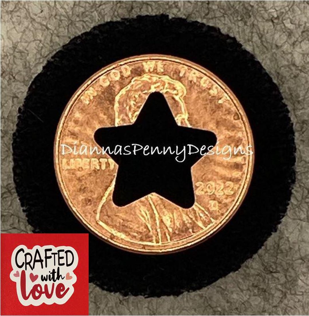 FOR CHARITY Lucky Penny Cut Out STAR Penny Cutout Charms Unique Penny ...