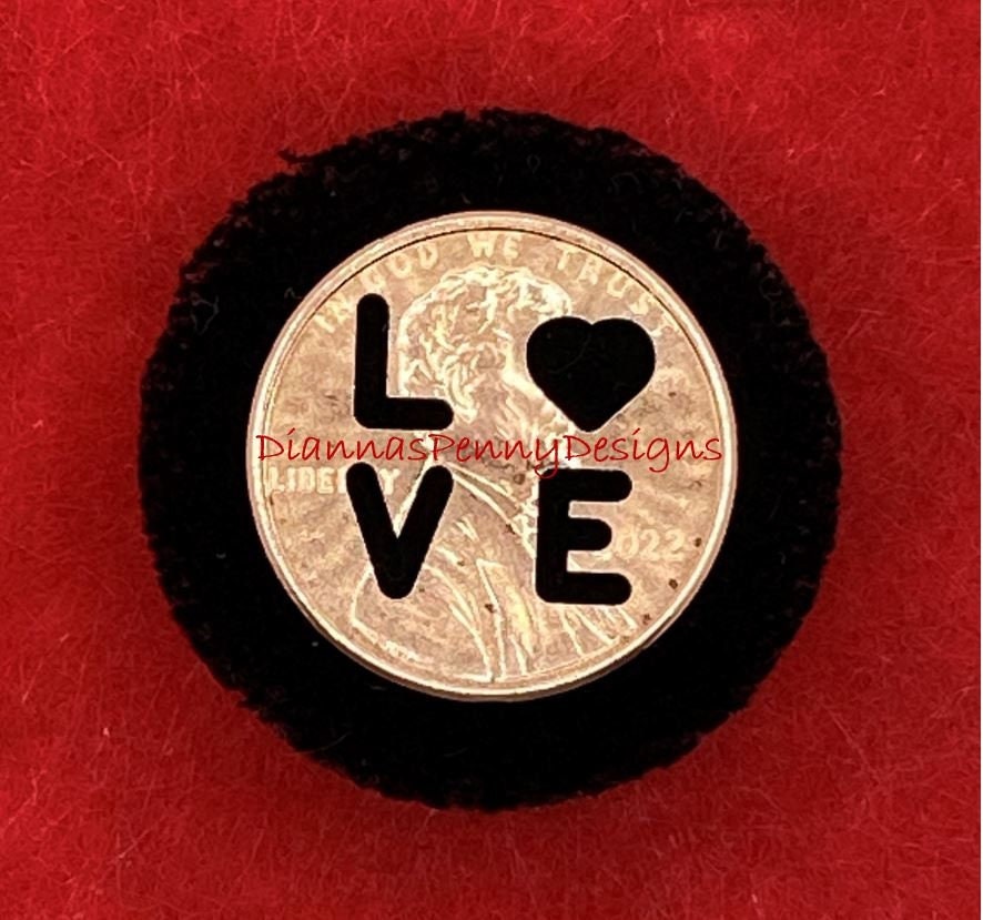 CHARITY Lucky Penny Cut Out HEART Penny Cutout Charm Keyring - Etsy
