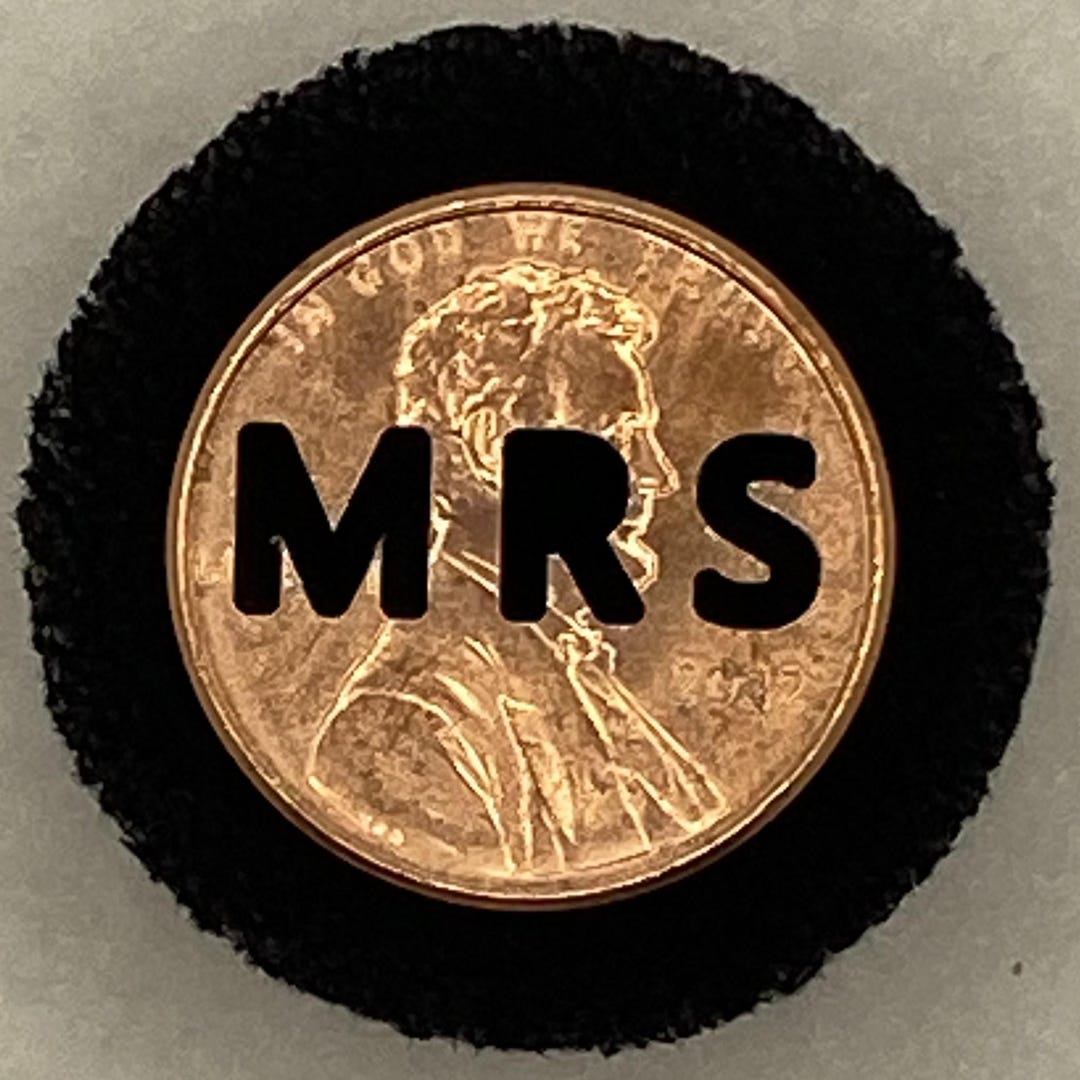 FOR CHARITY Lucky Penny Cut Out MRS Mr Penny Cutout Charms Wedding ...