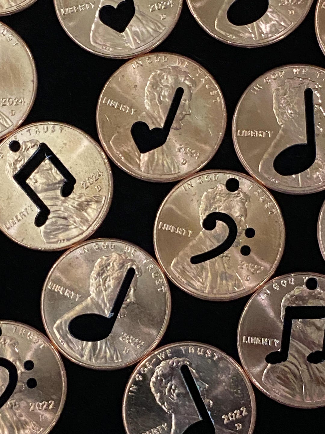 25+ Penny Cutout MUSIC NOTE Design, Crafted With Love for Charity - Etsy