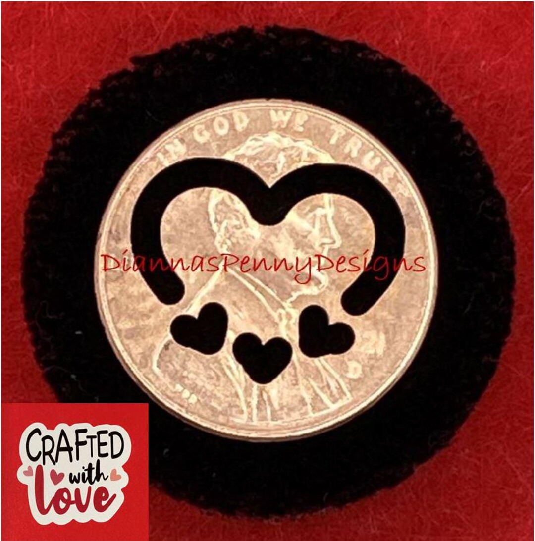 FOR CHARITY Lucky Penny Cut Out Heart Penny Cutout Charms Wedding ...