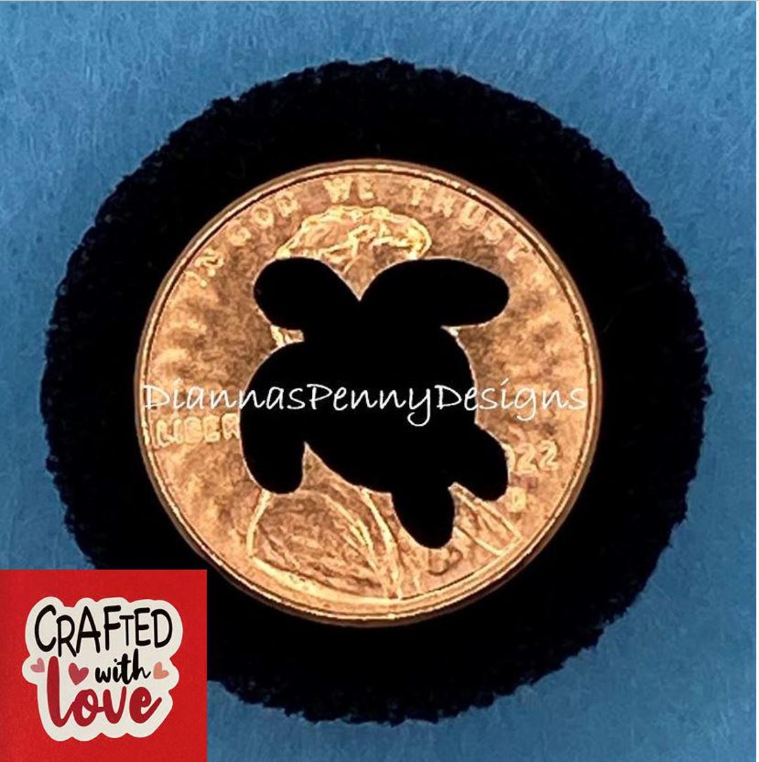 FOR CHARITY Lucky Penny Cut Out TURTLE Penny Cutout Charms Wedding ...