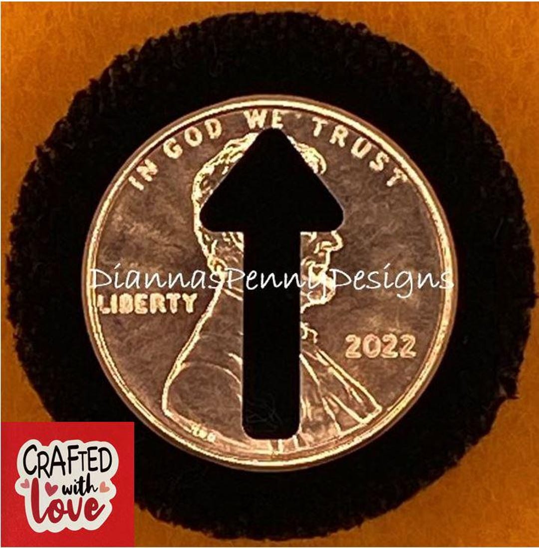 FOR CHARITY Lucky Penny Cut Out ARROW Penny Cutout Charms Keyring Charm ...