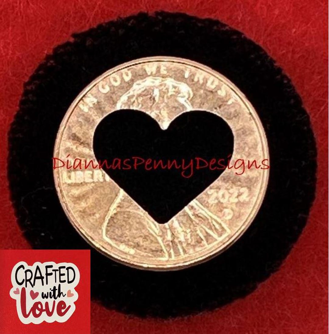 FOR CHARITY Lucky Penny Cut Out HEART Penny Cut Out Wedding Valentine ...