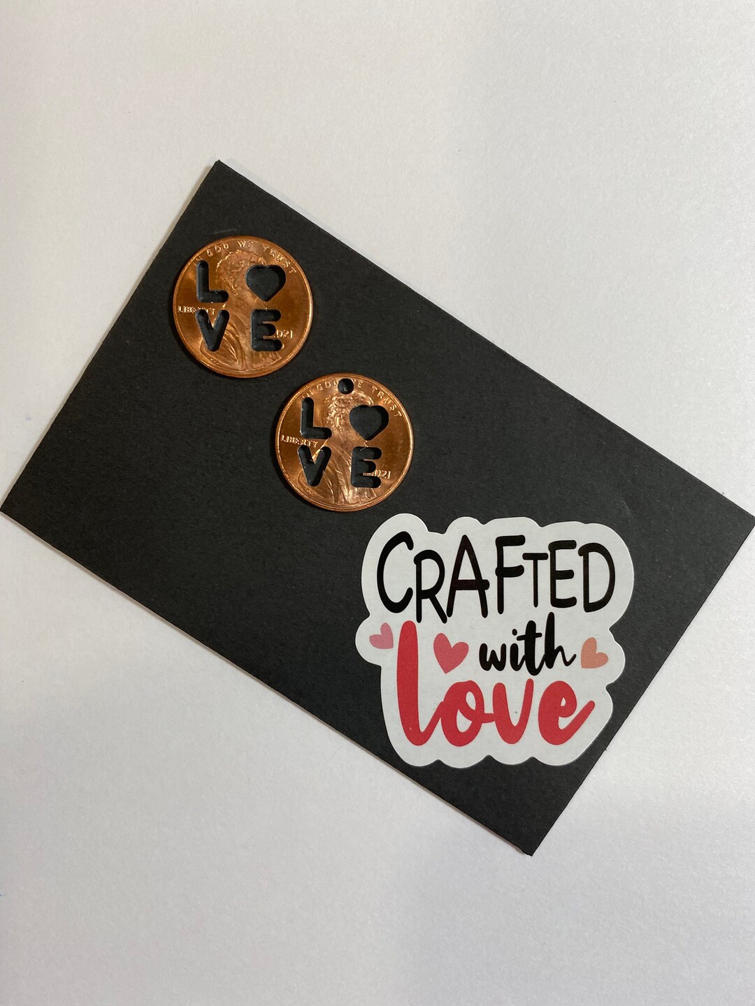 CHARITY Lucky Penny Cut Out HEART Cutout Penny Cut Out Charm Keyring ...