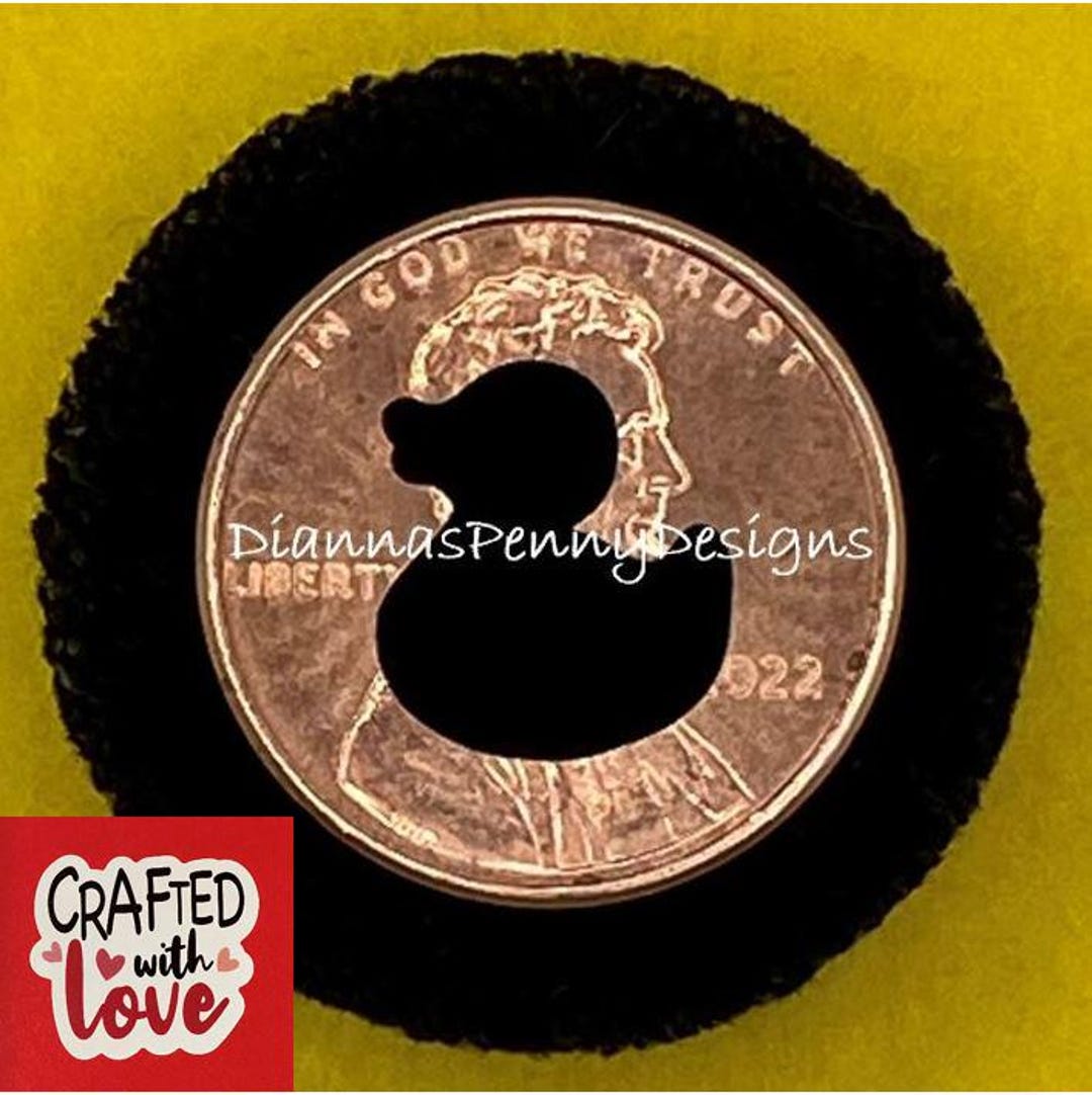 FOR CHARITY Lucky Penny Cut Out DUCK Penny Cutout Charms Keepsake Baby ...