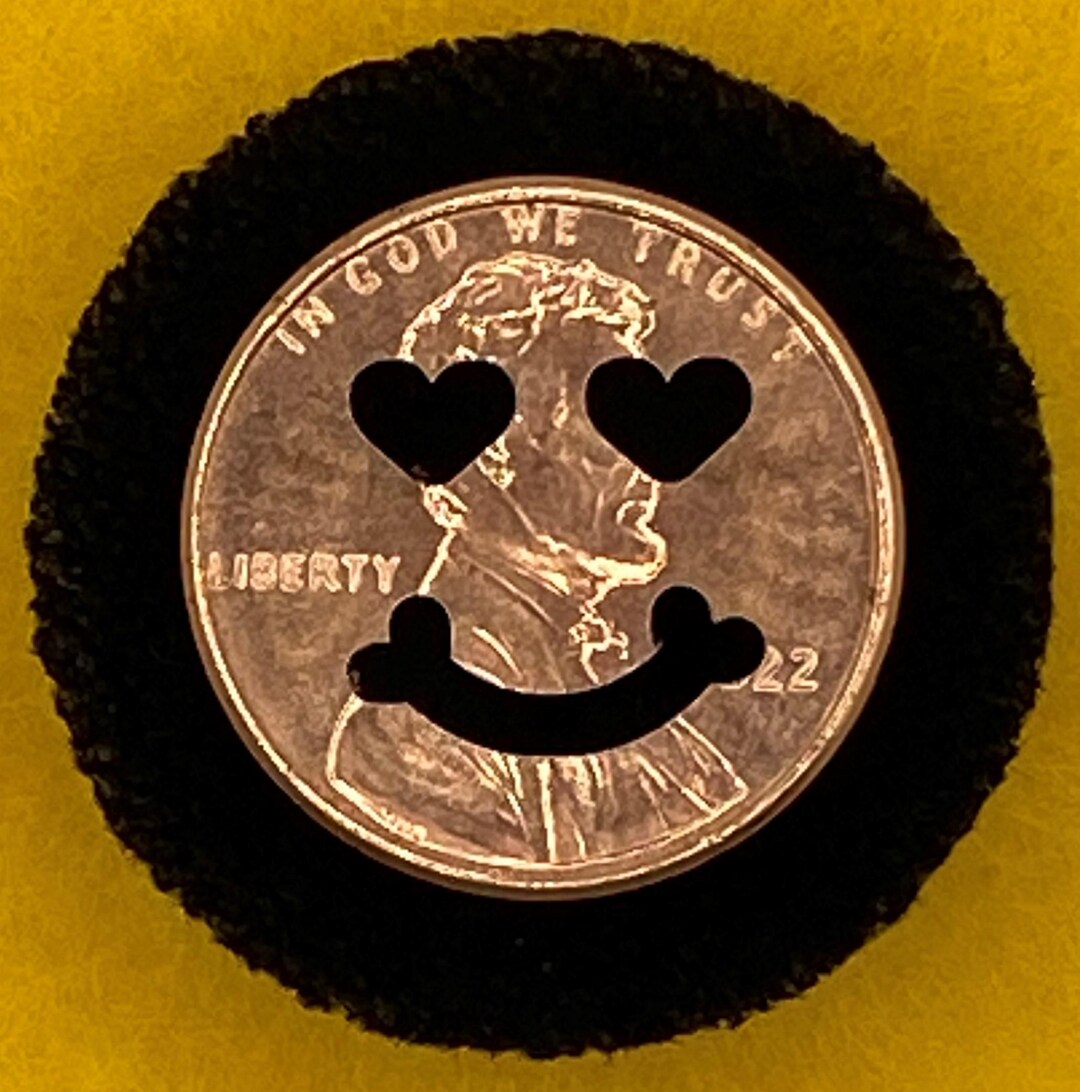 FOR CHARITY lucky penny cutout SMILEY Face penny cutout charms Memorial ...