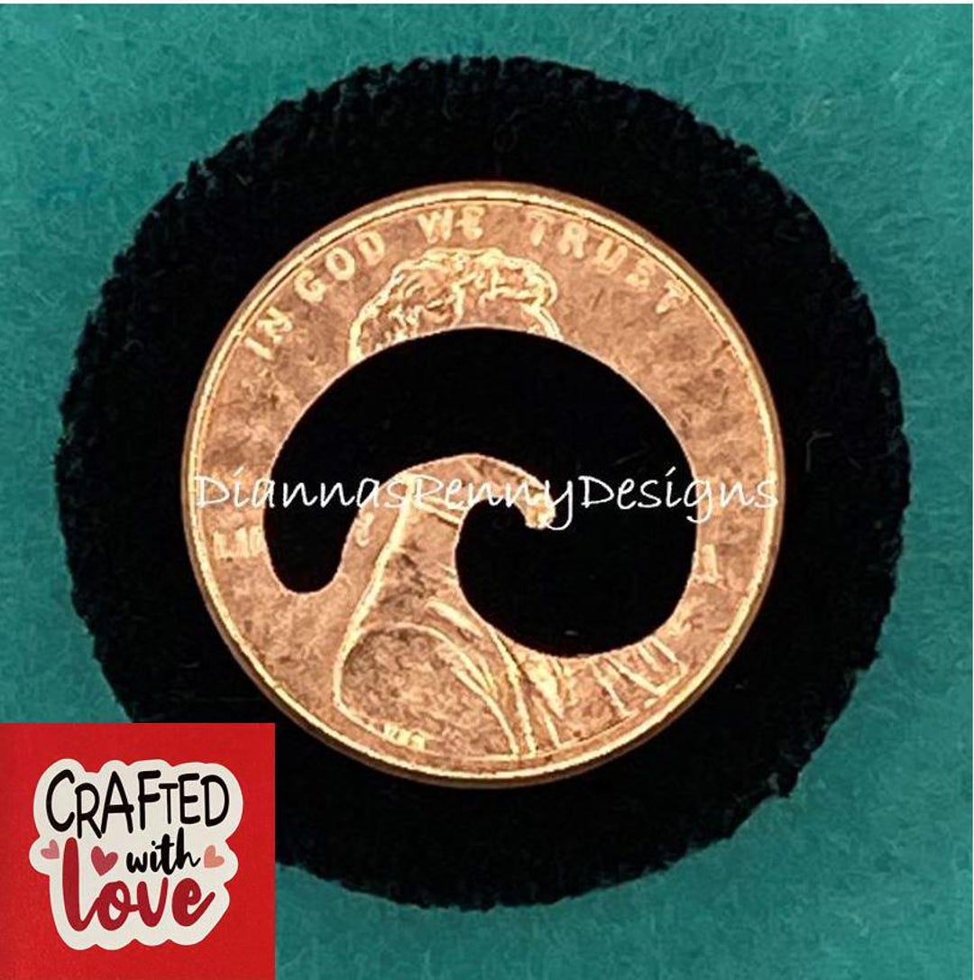 FOR CHARITY Lucky Penny Cut Out Ocean WAVE Penny Cutout Charms Beach ...