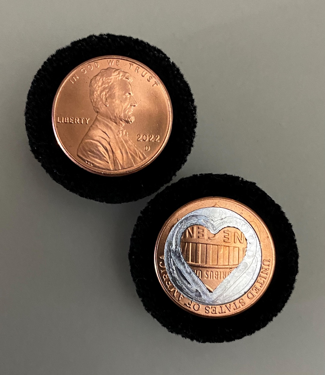 CHARITY Lucky Penny Cutout HEART Penny Pocket Unique Penny Keepsake ...