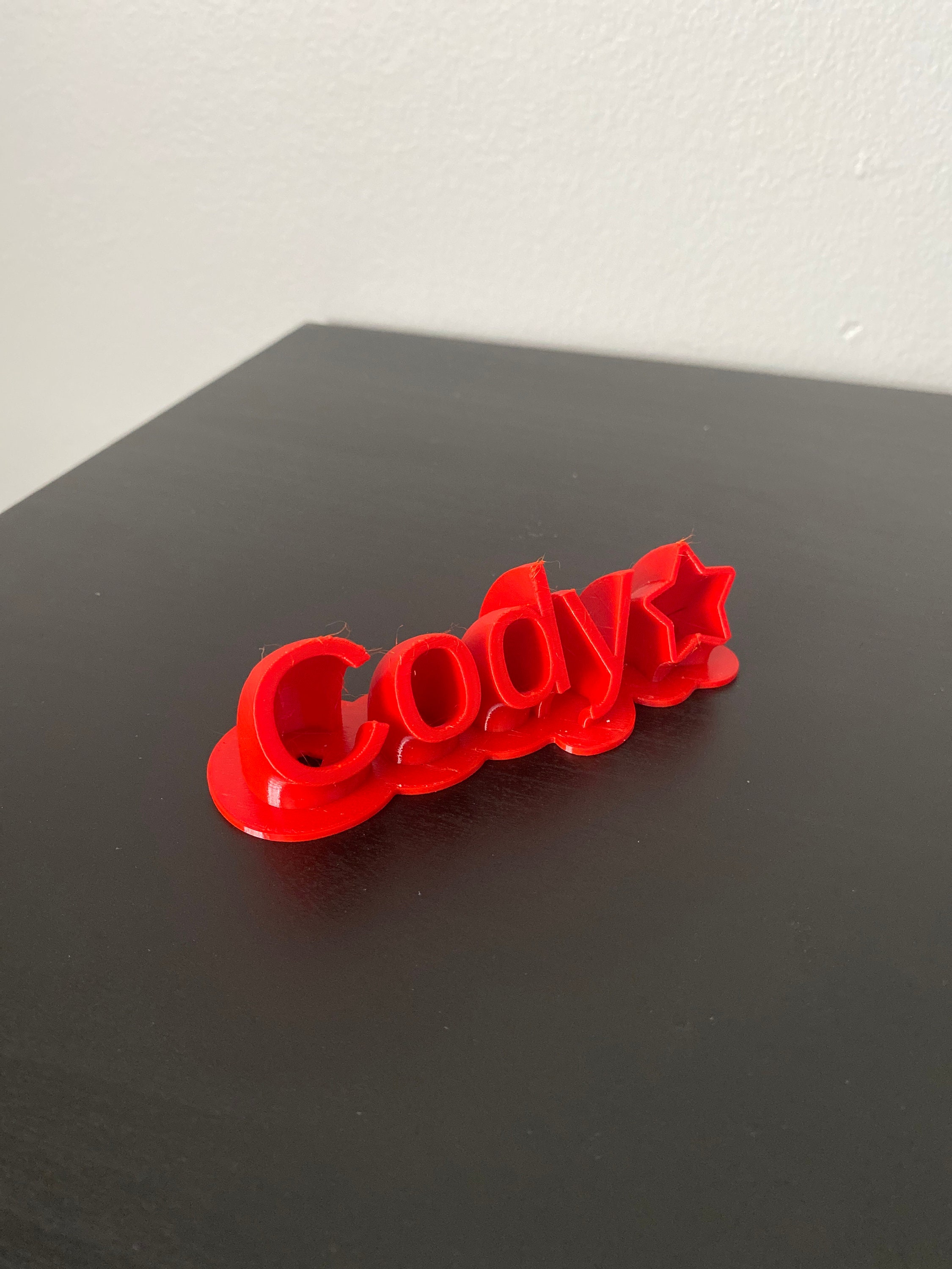 3D Printed Custom Sweeping Name Plate - Etsy