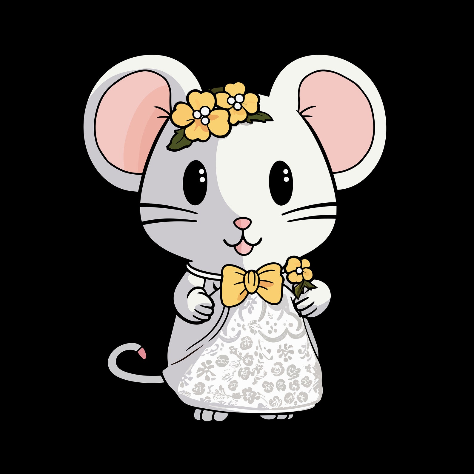 Cute Wedding Mouse Mouse Clipart Wedding Bride Groom Romantic - Etsy