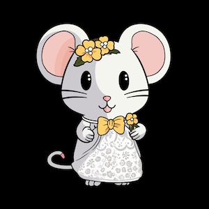 Cute Wedding Mouse Mouse Clipart Wedding Bride Groom Romantic - Etsy