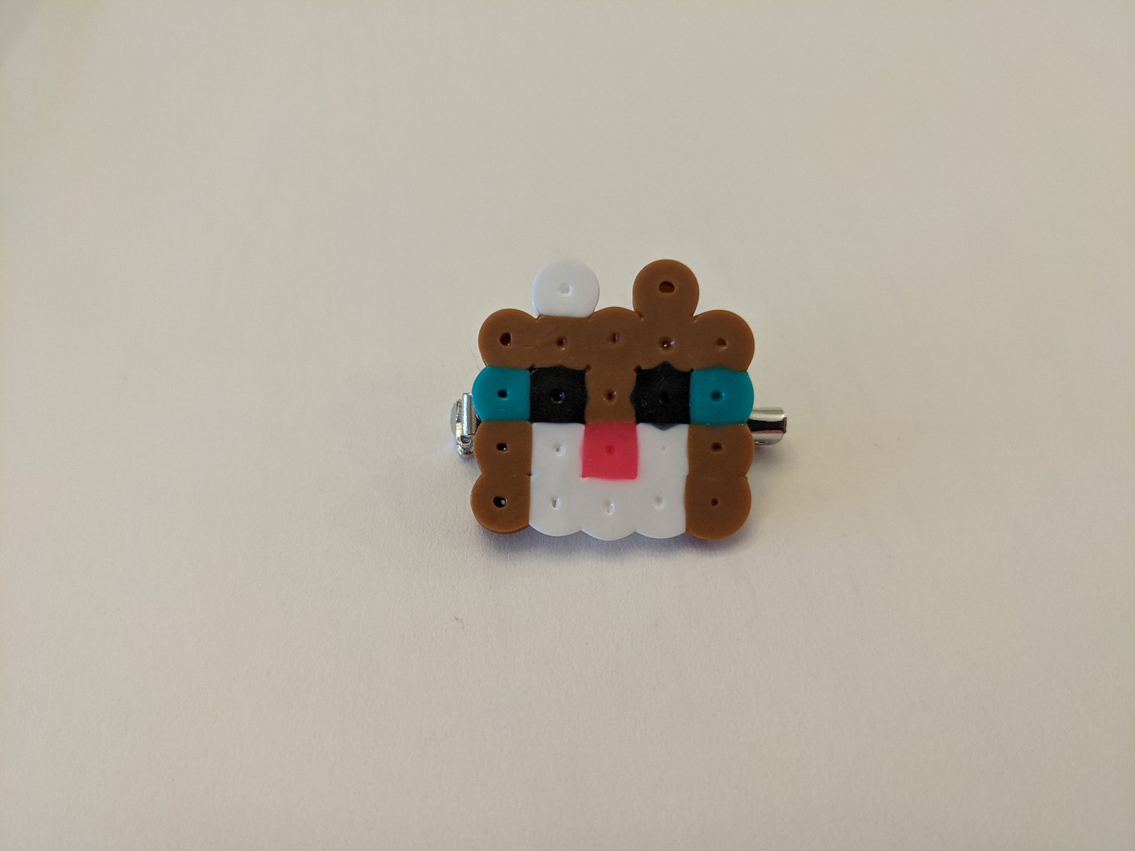 Block Craft Plastic Bead Cat Pins Cute Colorful Pins Made With Beads ...