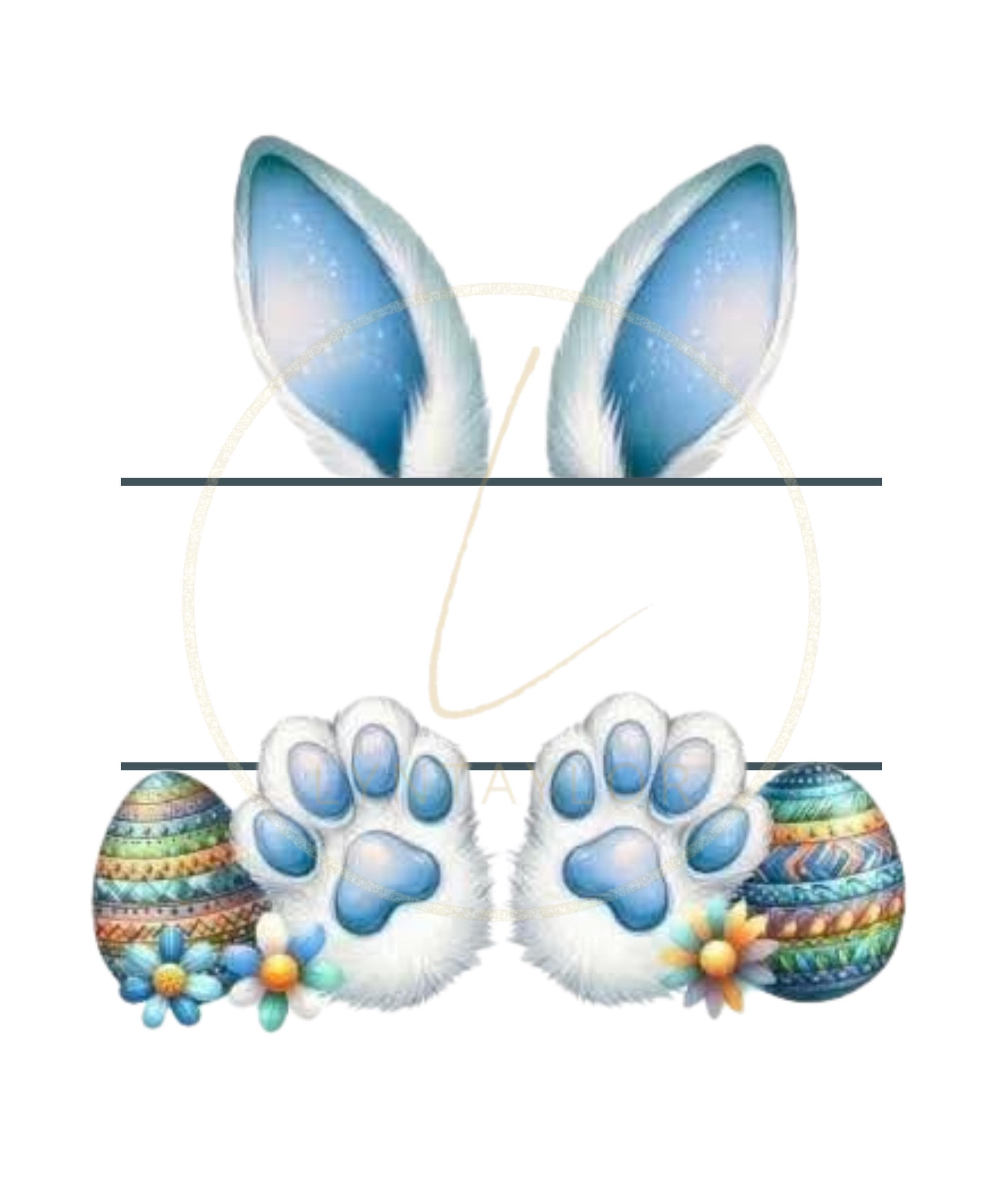 Personalized Easter Boy Png | Monogram Easter Png | Blue Bunny Easter ...