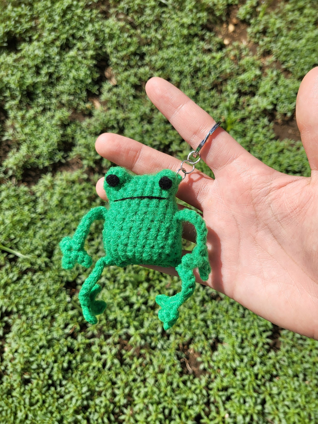 Derp Frog Keychain - Etsy