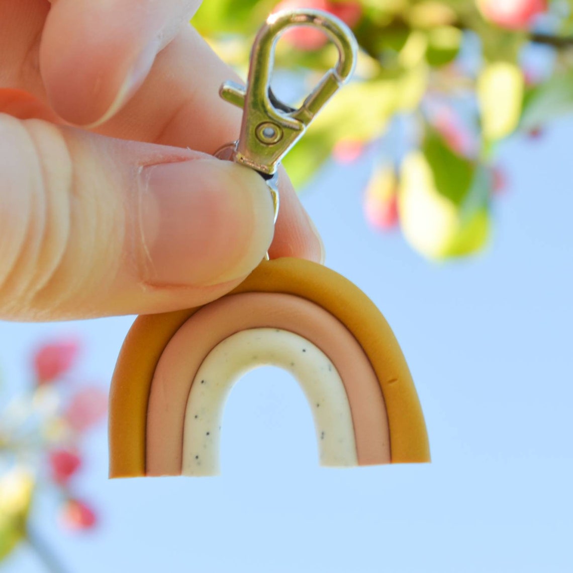 Custom Rainbow Keychains | Polymer Clay Rainbows - Etsy