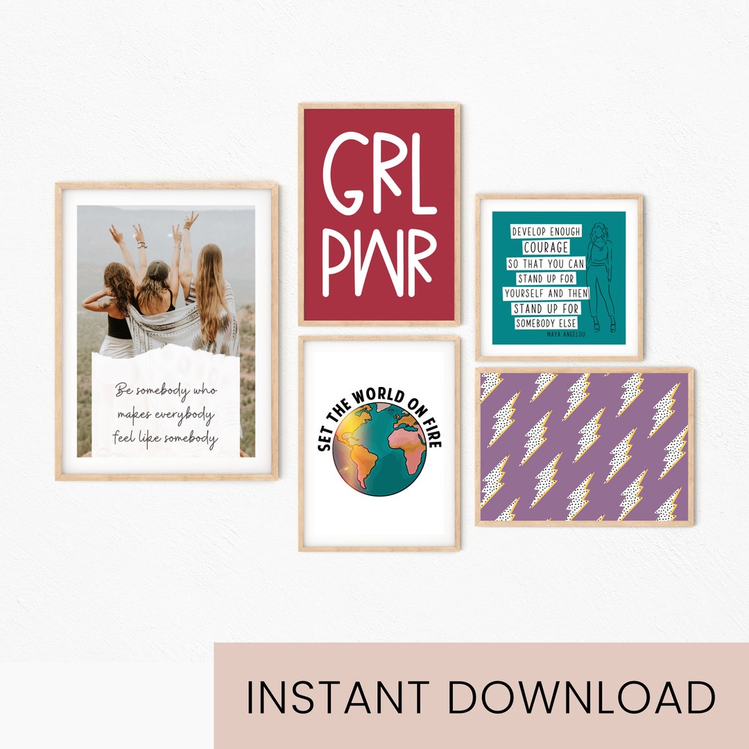 Tween Girl Power Posters Digital Download Print Set of Five - Etsy