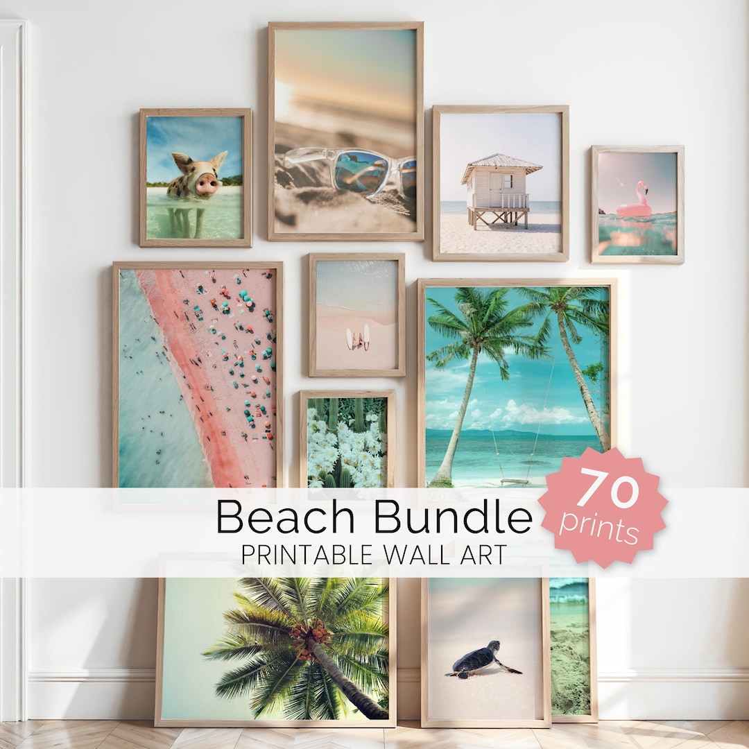 Beach Bundle for Teen Girl Room Decor • Beach Girl Art Posters ...