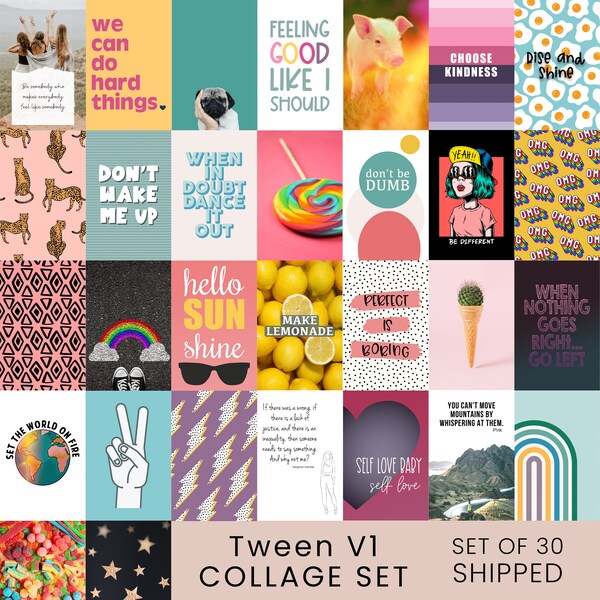 Pink Collage Kit - Etsy