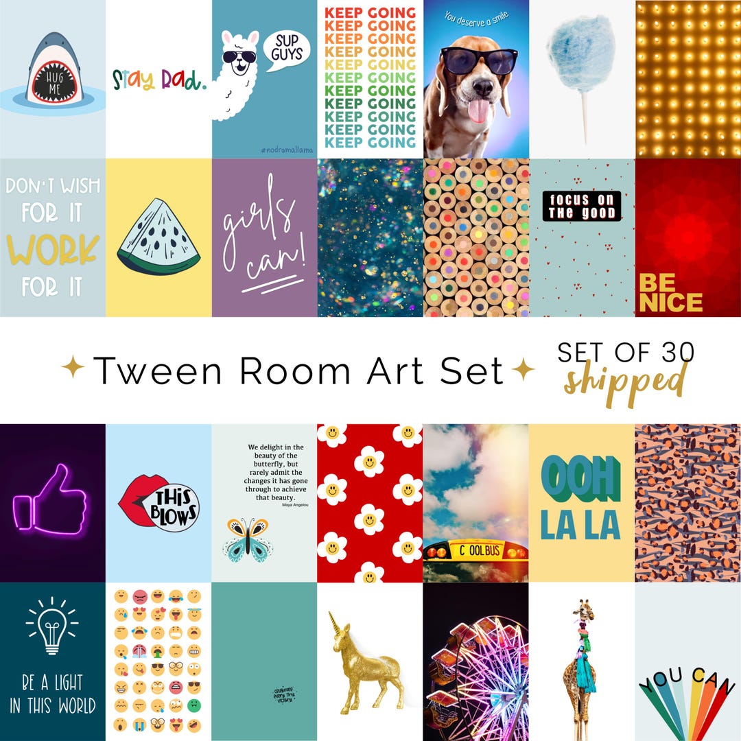 Girls Room Decor • Wall Photo Collage Set • Aesthetic Room Decor - Etsy