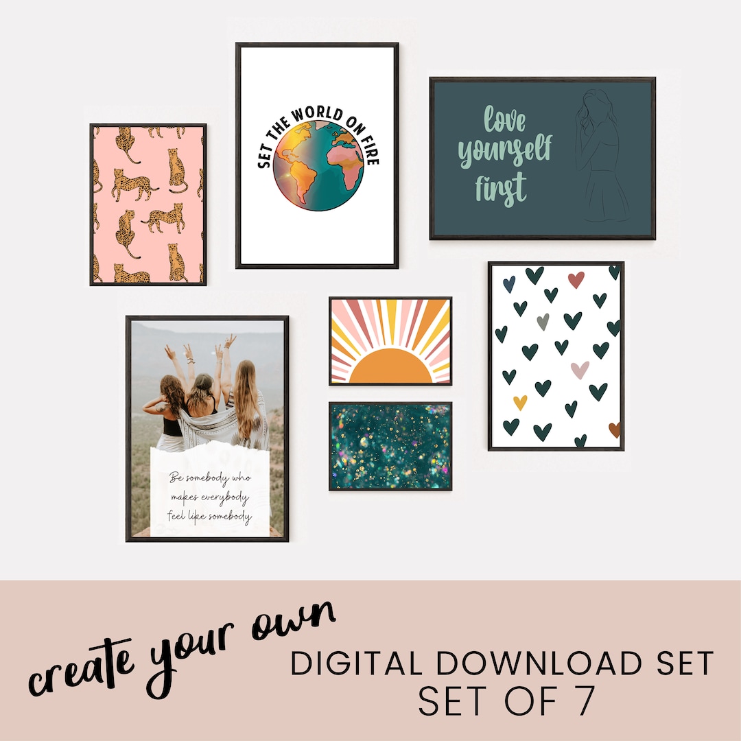 Create Your Own Art Print Set Set of 7 Digital Prints - Etsy Australia