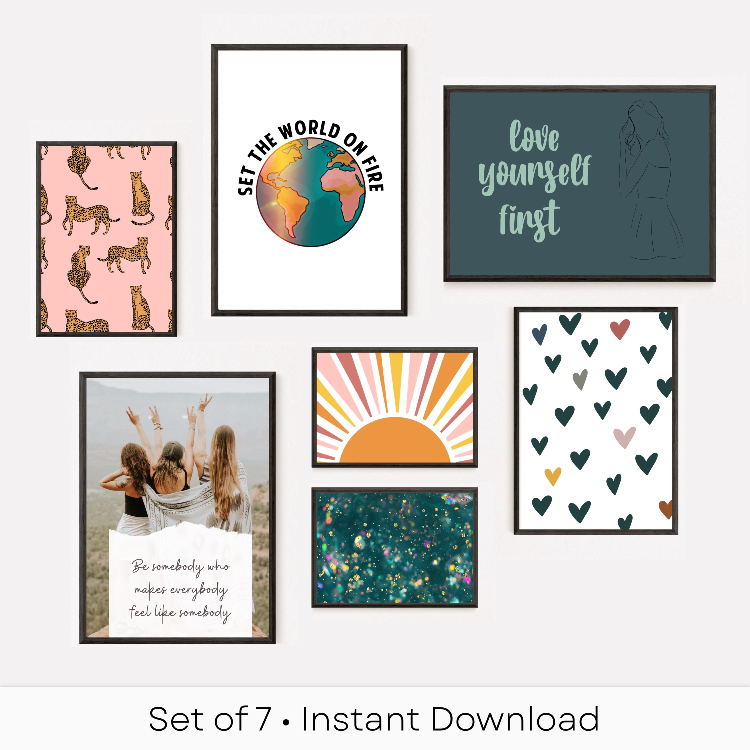 Empowering Gallery Wall Art for Teen Girls • Aesthetic Posters for Dorm ...