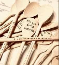 Cake Smash Wooden Spoons Engraved - Etsy
